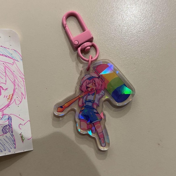 Project Sekai Wonderlands X Showtime Emu Otori 2” Holographic Keychain ...