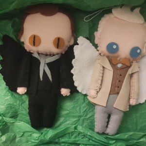 Good Omens Crowley and Aziraphale Ineffable Husbands Felt Toys for ...