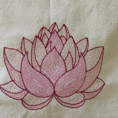 Lotus Embroidery Design, 6 Sizes, Flower Machine Embroidery Designs ...