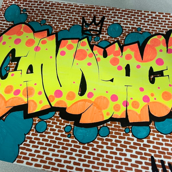 Custom Graffiti Piece Sketch 9x12 - Etsy