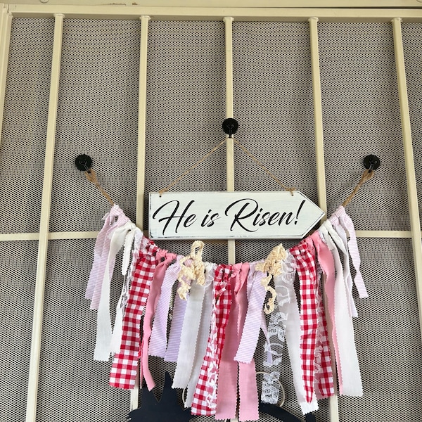 Pastel Pink Fabric Banner: Ruffle & Floral Nursery Garland - Etsy