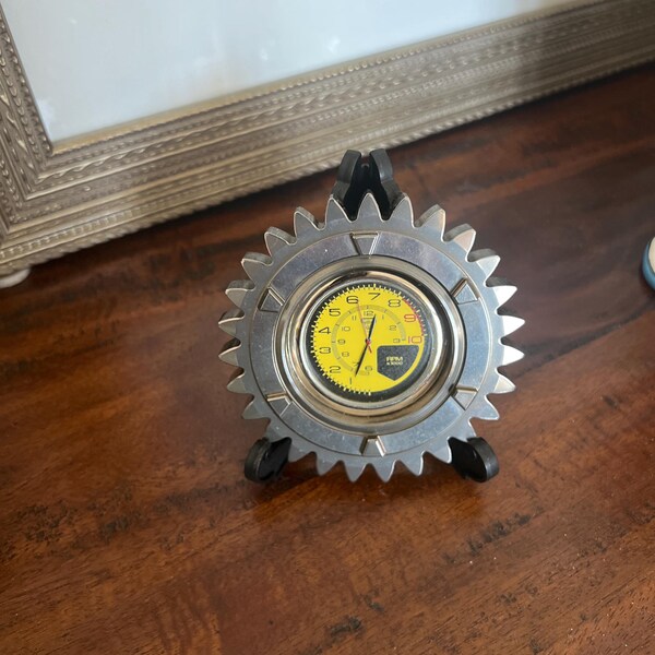 Mercedes F1 Racecar Wheel Nut Desk or Bedside Clock Unique Mans Office ...