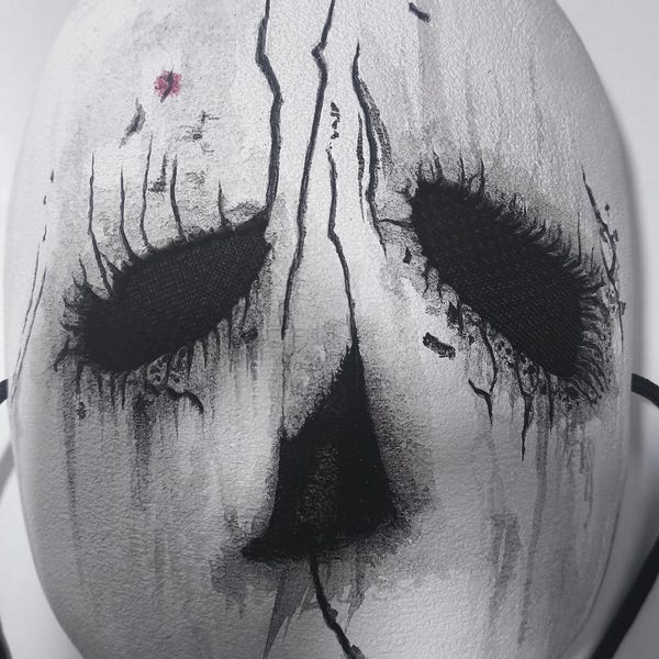 Custom Design Blank Face Plate Round Resin Mask - Masks Made to Order ...