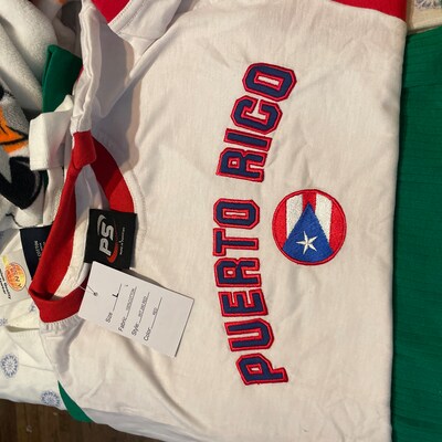 Puerto Rico Fitted Embroidered Shirt - Etsy
