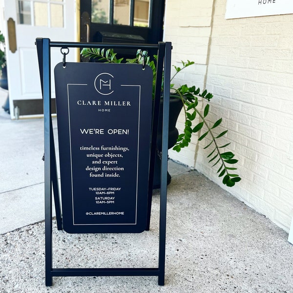 Custom A-frame Sign: Black Metal Sandwich Board, Business & Wedding - Etsy