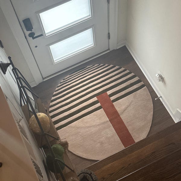 Handmade Round Irregular Shape Hand Tufted Rug 100% Woolen Rug 2x3 3x5 ...