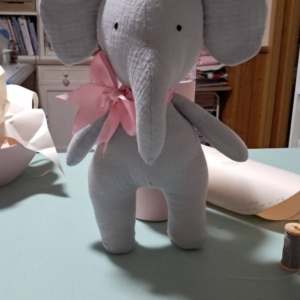 Elephant Sewing Pattern, Stuffed Elephant Pattern, Sewing Elephant ...