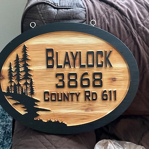 Rustic Cedar Driveway Address Sign for Estates Residential - Etsy