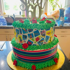 Mexican Serape Stripe Edible Cake Wrap or Donkey Piñata Cake Topper - Etsy