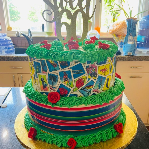 Mexican Serape Stripe Edible Cake Wrap or Donkey Piñata Cake Topper - Etsy
