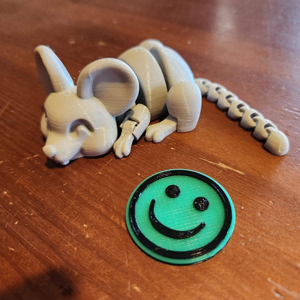 3D Printed Articulated Mouse in Cheese Box - Etsy