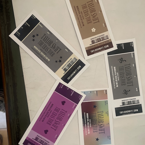 Taylor Swift Eras Tour Editable Ticket Canva Template Bundle ...