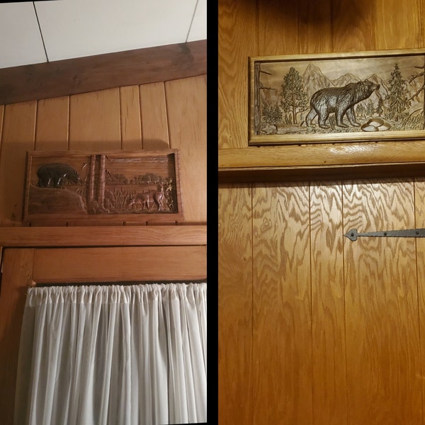 Beautiful Rustic Mantel Shelf 3d Wood Art Carving Engraving and Hand ...