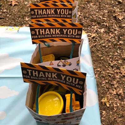 INSTANT DOWNLOAD: Construction Birthday Party Favor Favor Bag Toppers ...