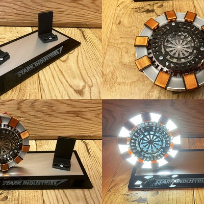 IRON MAN Arc Reactor Tony Stark's Desk Phone Stand Stark Industries ...
