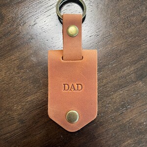 First Time Dad Gift Leather Keychain Personalized With Photo - Etsy
