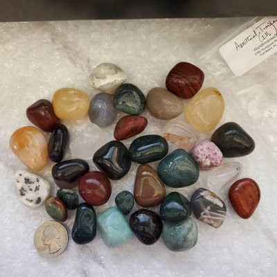 Assorted Mixed Tumbled Stones MEDIUM 1 Lb Wholesale Bulk Lot - Etsy