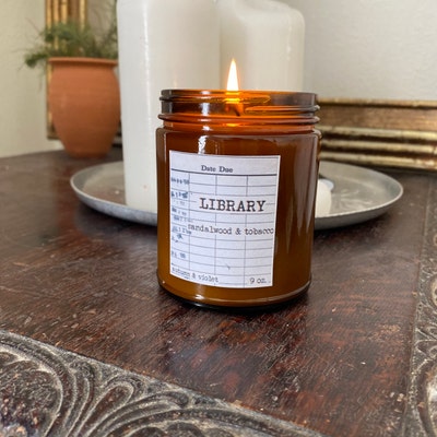 Library Candle, Book Lover Candle, Book Lover Gift, Book Candles ...