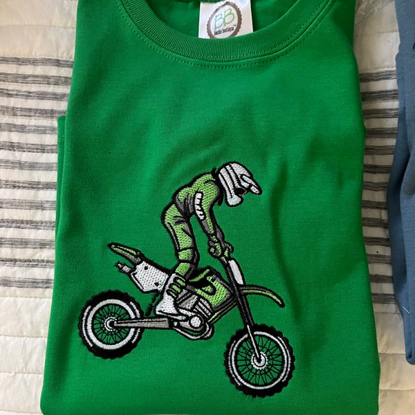 Motocross Rider - Machine Embroidery Design. Dirt Bike Embroidery ...
