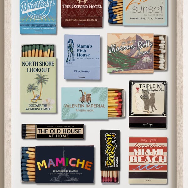 CUSTOM MATCHBOOK ART | Personalized Digital Matchbox Gift | Large ...