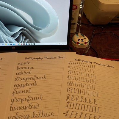 Handwriting Practice Sheets - Etsy