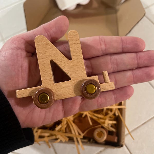 Wooden Train With Name-personalized Train-name Toy-wooden Custom Train ...