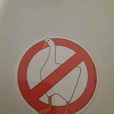 No Geese Vinyl Sticker Untitled Goose Game Sticker - Etsy