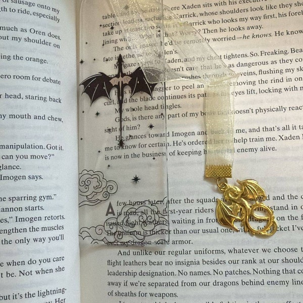 Fourth Wing Acrylic Bookmark With Signet - Etsy