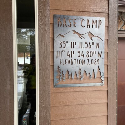 Mountain Coordinates & Elevation Sign Custom Coordinates Sign Mountain ...