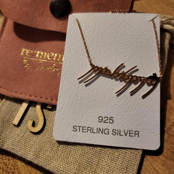 Sterling Silver Elvish Necklace | Elvish Name Necklace | Elven Jewelry ...