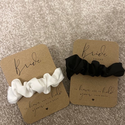 Hen Do Scrunchies Bride Tribe Favours Black Theme Hen Do I Do Crew ...