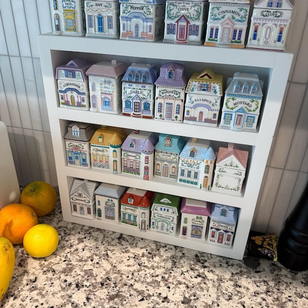 Lenox Spice Rack Shelf | White Handmade Solid Wood Lenox Spice Rack ...