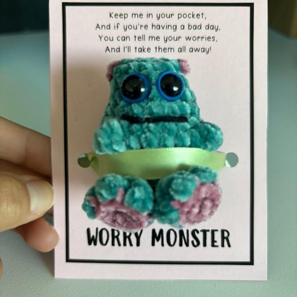Pocket Worry Monster Crochet Pattern PDF - Etsy