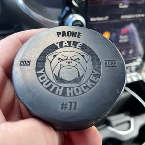 Custom Engraved Hockey Puck, Year End Player Coach Gift, Team Logo ...