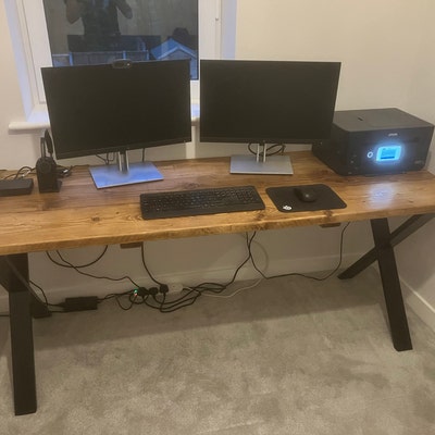 Rustic Desk for Home Office Desk Hairpin Legs Steel Legs - Etsy