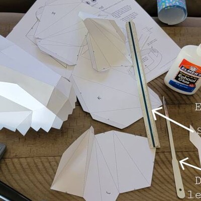 Moose Mask 3D Papercraft Mask Template Low Poly Paper Mask - Etsy UK