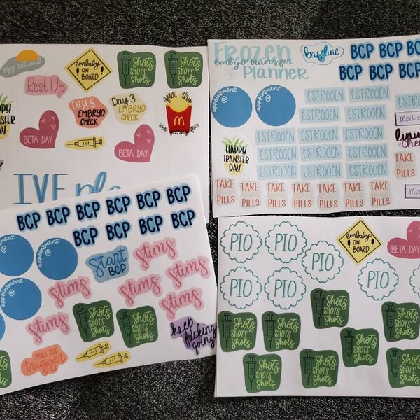 DIGITAL FET Planner Set, IVF, Frozen Transfer - Etsy