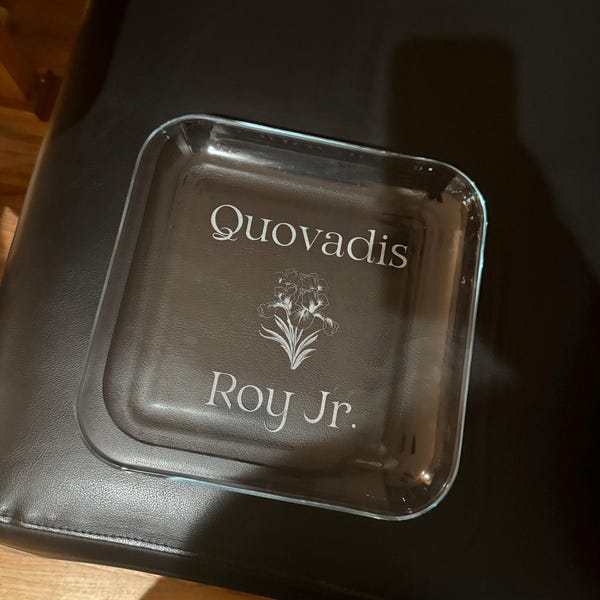 Personalized Laser Engraved Glass Plate: Custom Anniversary Dinnerware ...