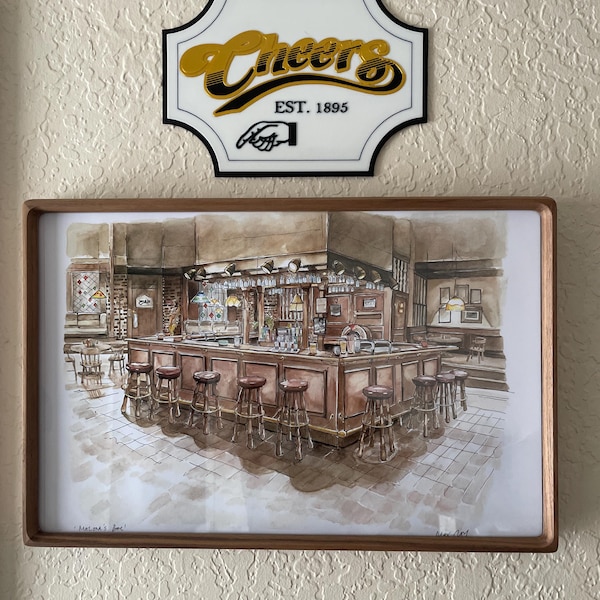 Cheers 3D Printed Sign/ Plaque | Logo From 1982 Tv Show Cheers - Etsy