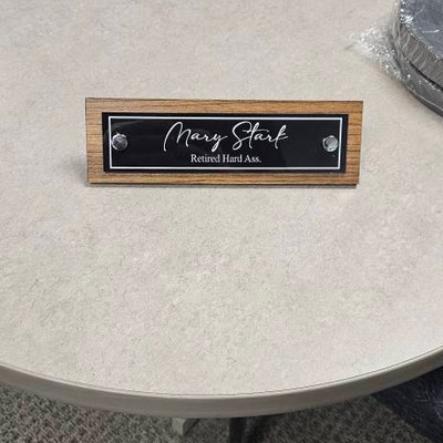 Custom Office Name Plate,modern Design Gold Acrylic,for Boss Gift - Etsy