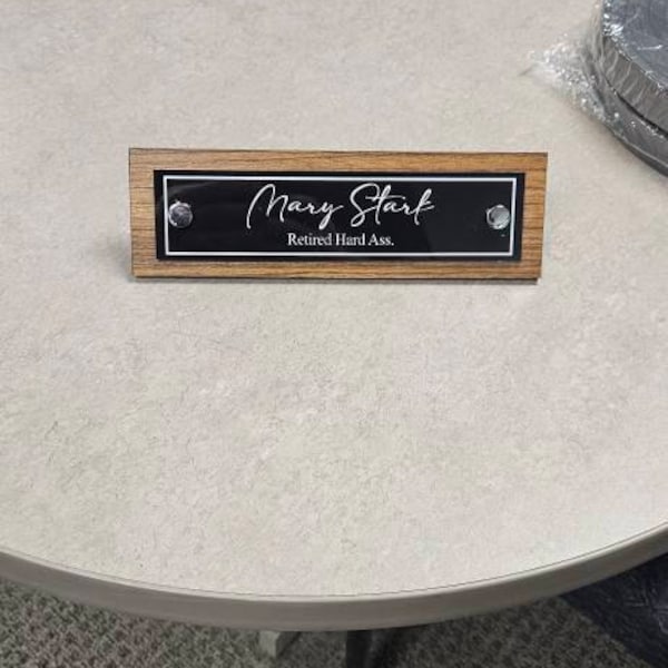 Custom Office Name Plate,modern Design Gold Acrylic,for Boss Gift - Etsy