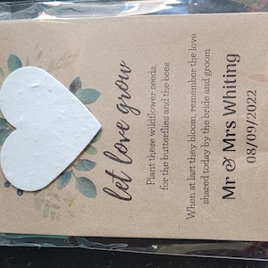 Wedding Favours Plantable Wedding Favours Seed Wedding Favours Embedded ...