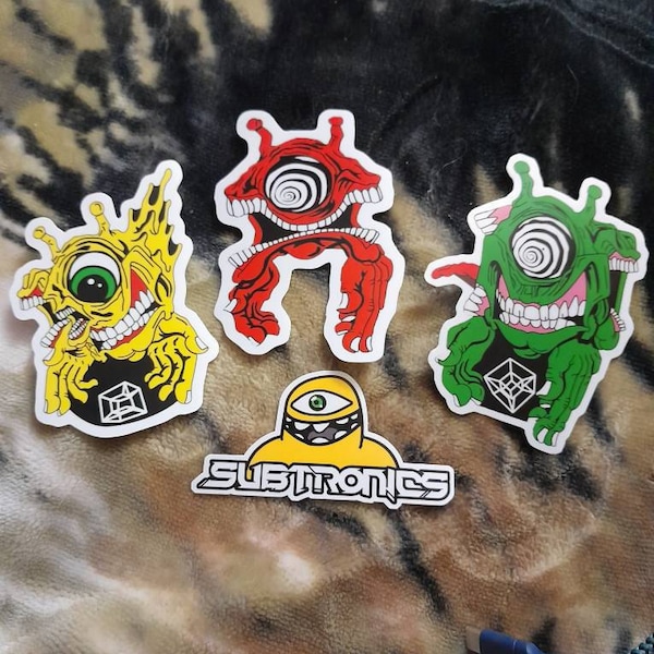 Subtronics Cyclops Army Double Sided Necklace Dogtag Chain Dubstep Rave ...
