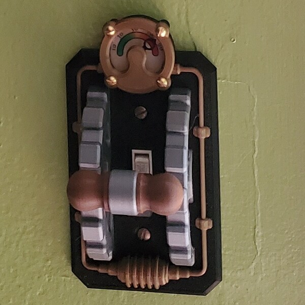 Industrial Light Switch Cover, Steampunk, Sci-fi, Futuristic, Cyberpunk ...