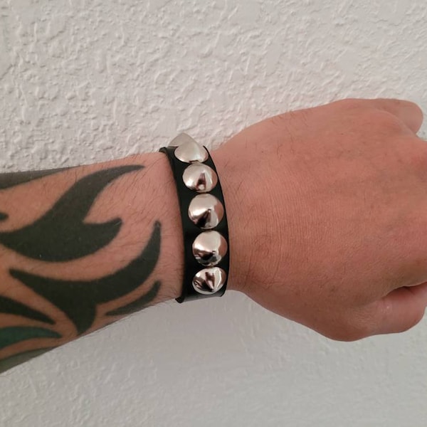 Studded Bracelet With One Row of Cone Studs - Etsy