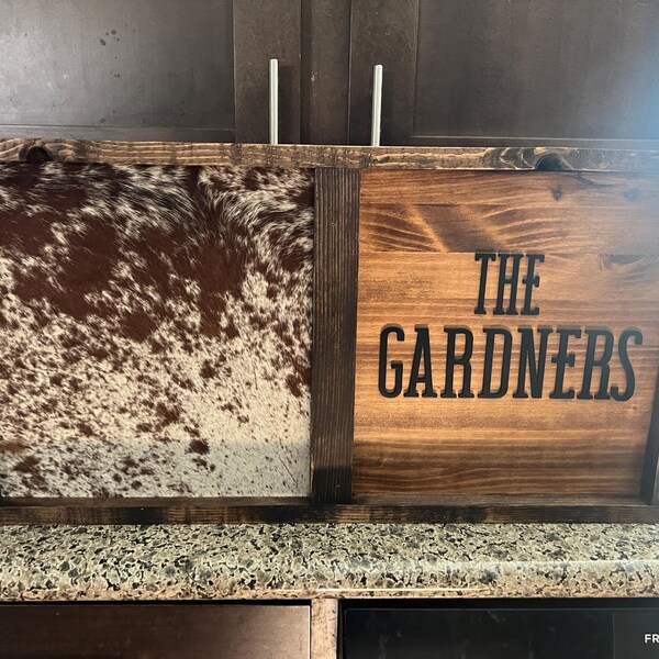 Cowhide Branding Frame, Cowhide Wood Sign, Family Heirloom, Unity ...