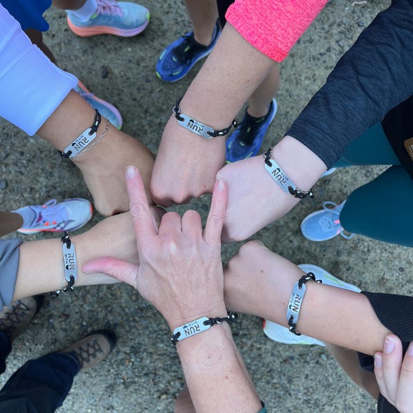 RUN Leather Necklace ATHLETE INSPIRED Unisex, Avail: Black & Pink ...