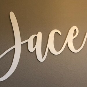 Large Personalized Calligraphy Name Sign, Nursery Name Sign, Wooden ...
