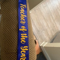 Teacher of the Year Sash - Etsy