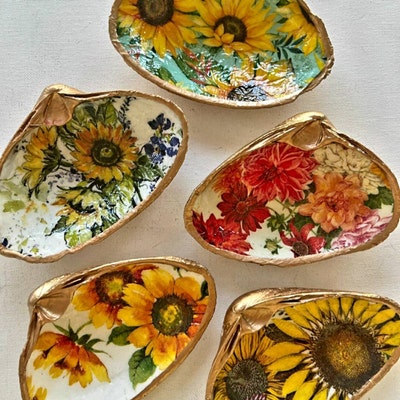 PEARL PAINTED SHELL Trinket/ring Dish - Etsy